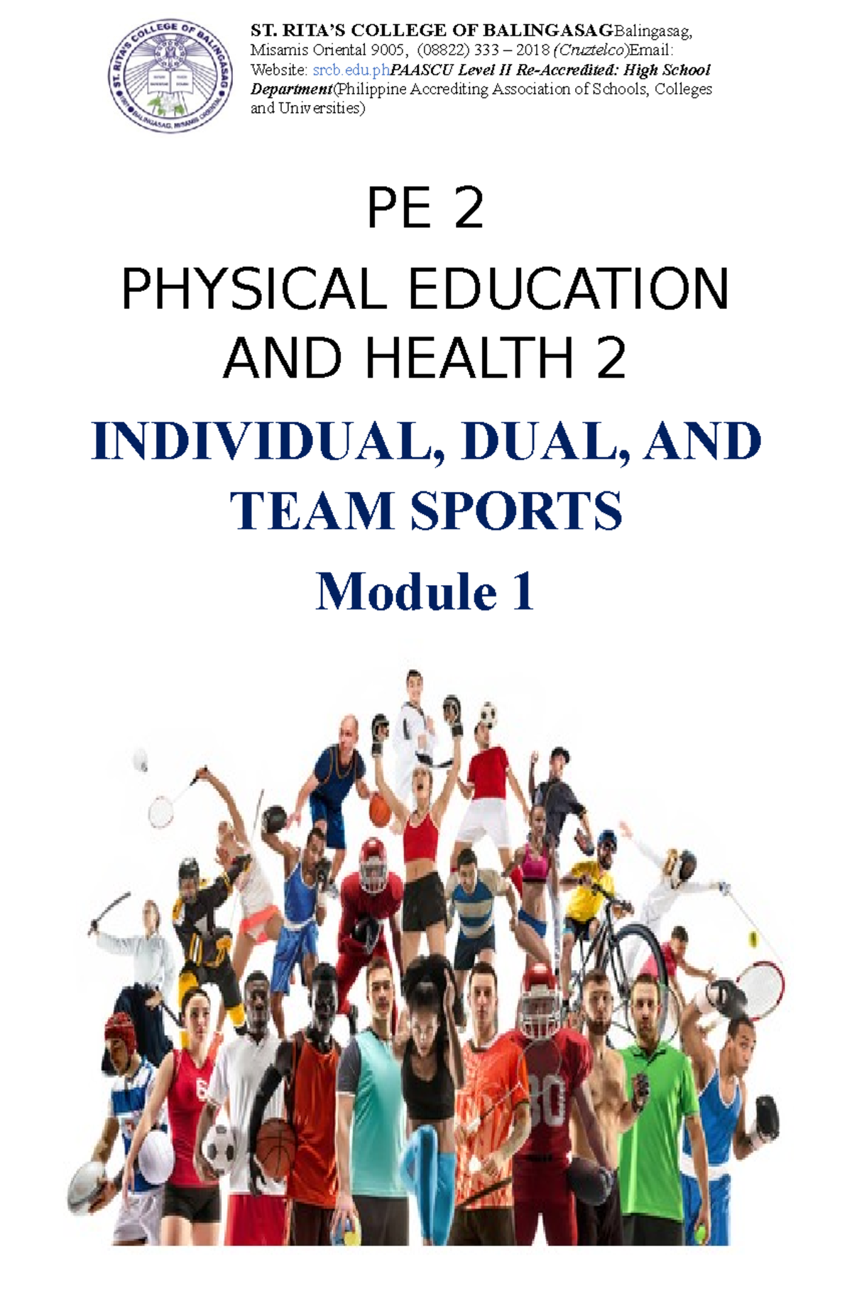 Physical Education Module 1 - PE 2 PHYSICAL EDUCATION AND HEALTH 2 ...