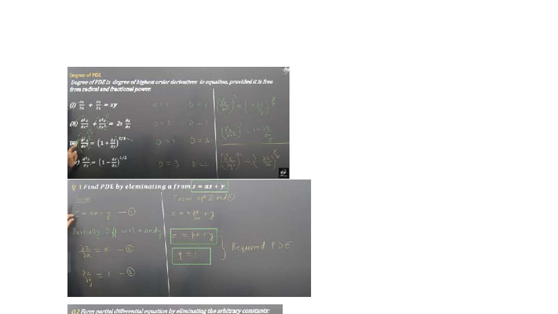 Maths - Notes on PDEs: Degree, Formulation & Solutions (10.18) - Studocu