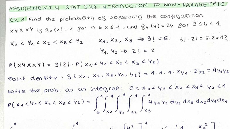 Assignment 4: STAT 347 - Introduction to Parametric & Non-Parametric ...