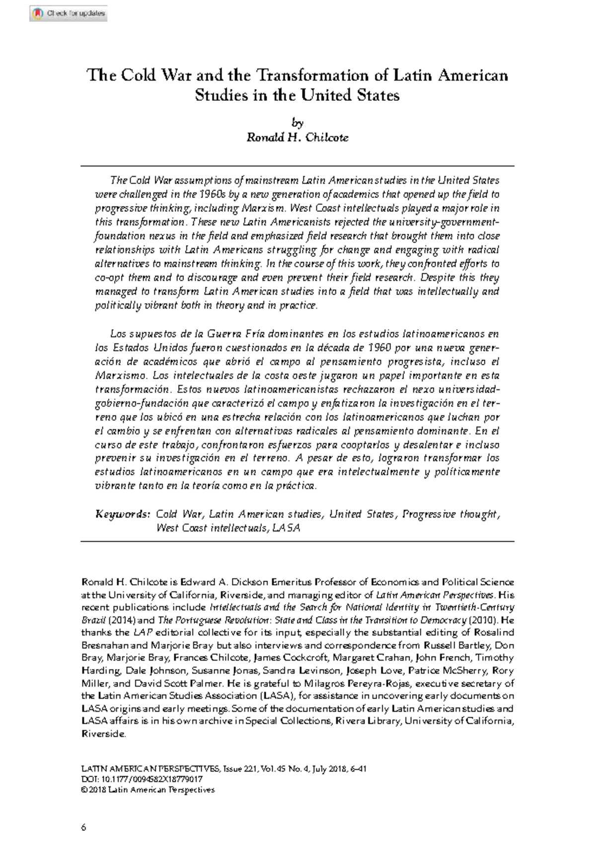 779017 American Perspectives: The Cold War's Influence on U.S. Latin ...