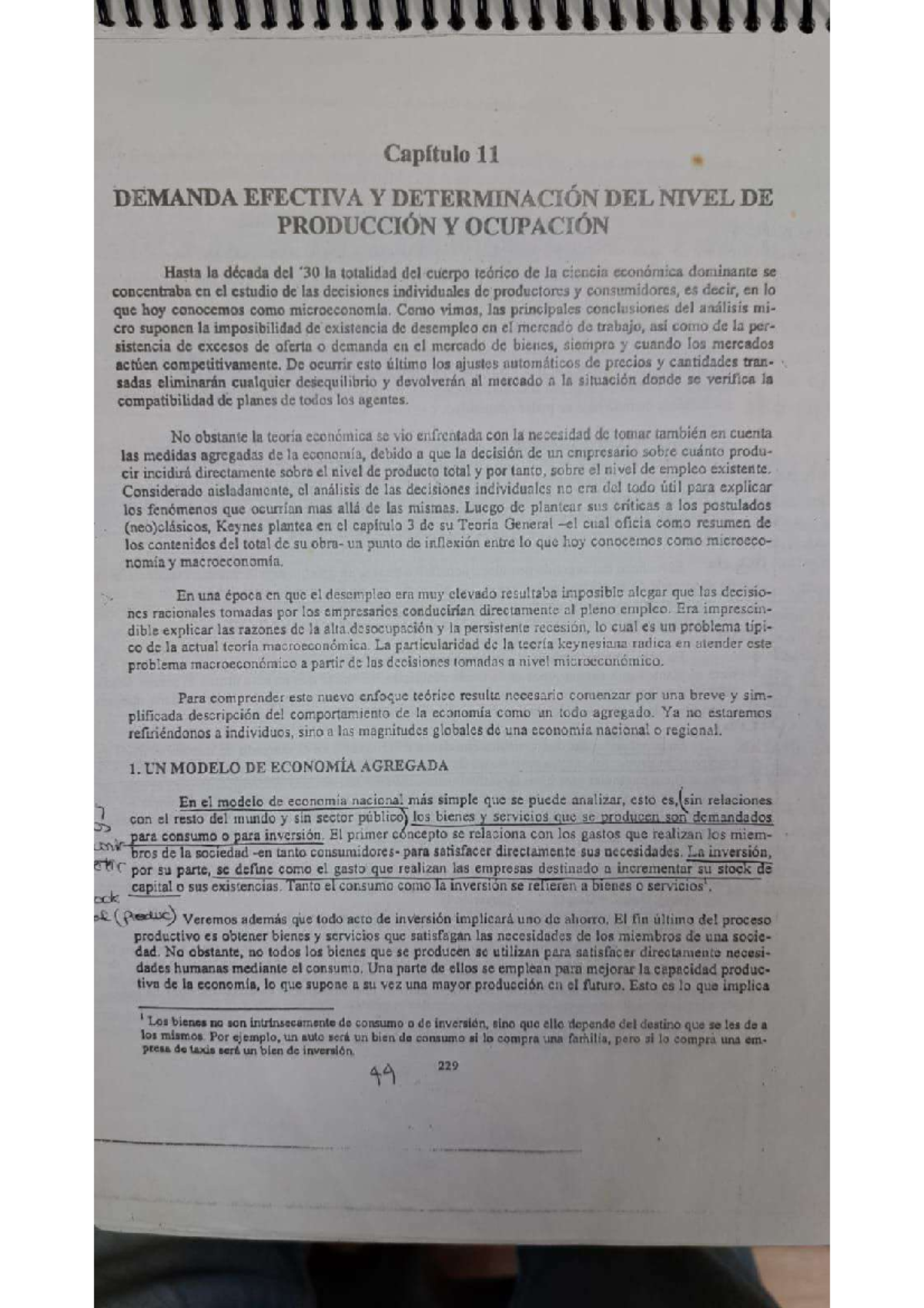 Capítulo 11: Demanda Efectiva y Determinación del Nivel de Producción y ...