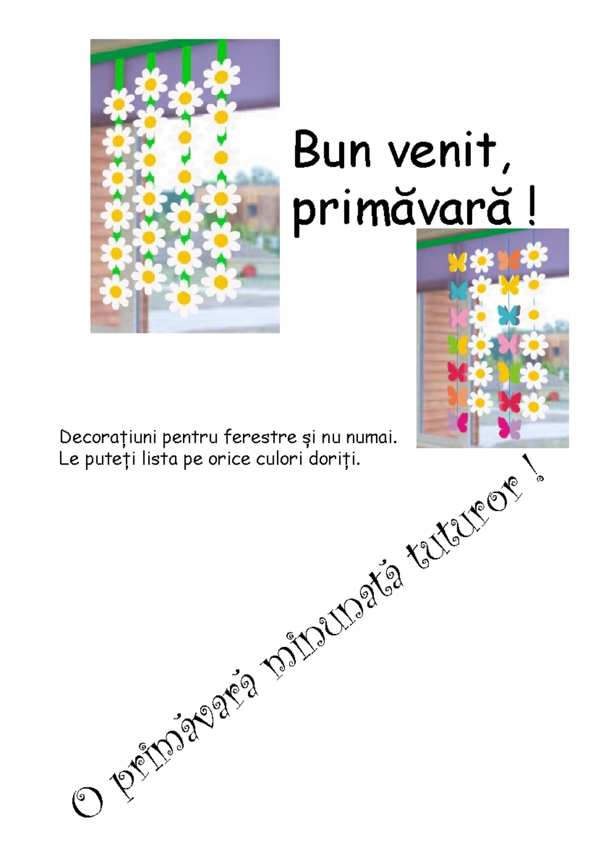 Decoratiuni primavara ferestre - Arte Vizuale si Abilitati Practice ...