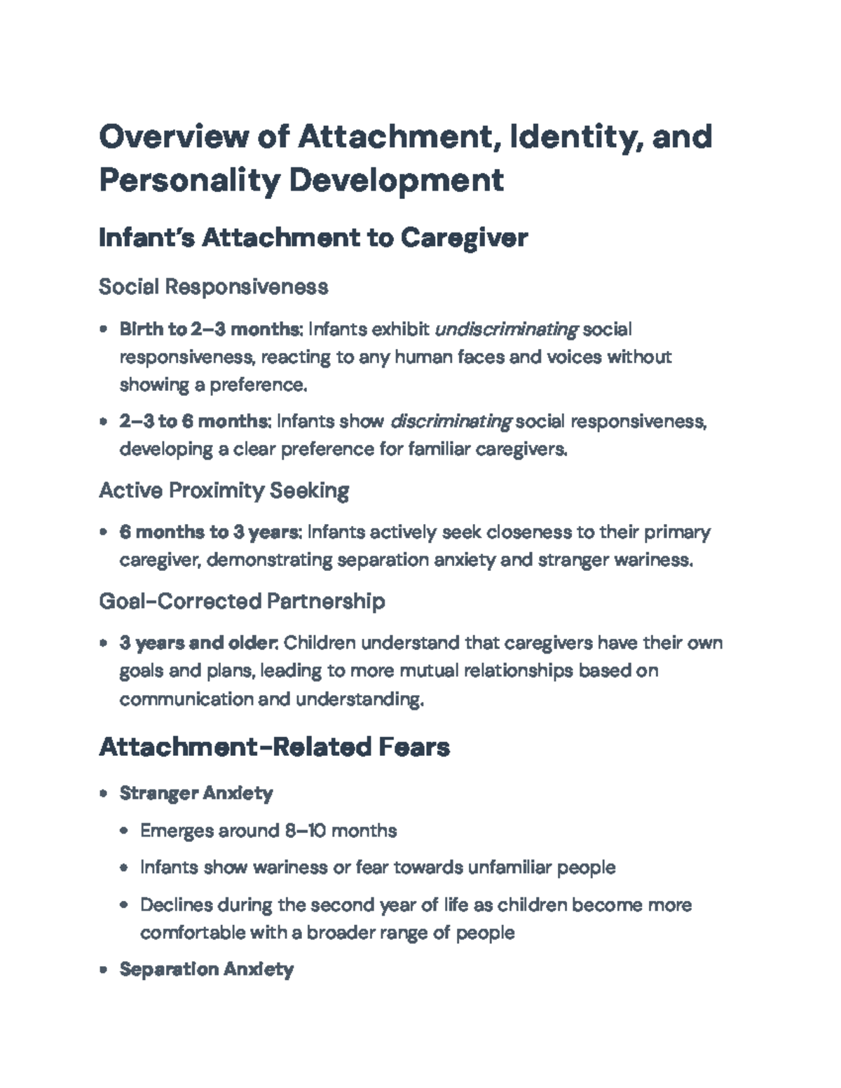 Overview of Attachment, Identity, and Personality Development (PSY 101 ...