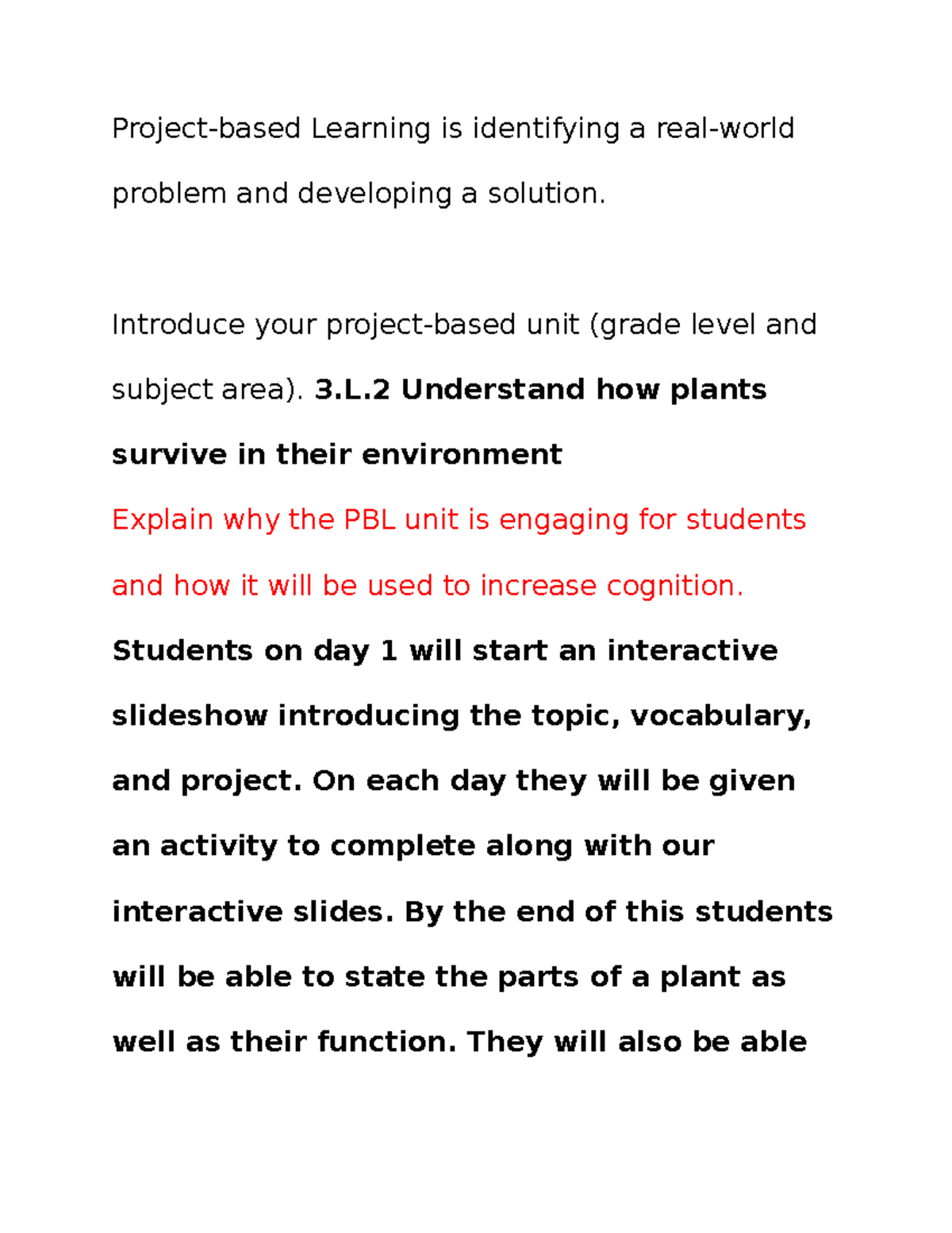 Planning PBL for Engaging Student Learning in Grade Science - Studocu