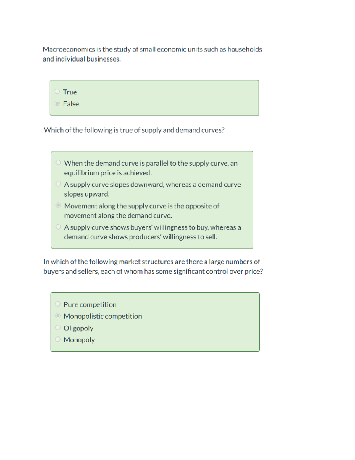 Practice Questions - Macroeconomics is the study of small economic ...
