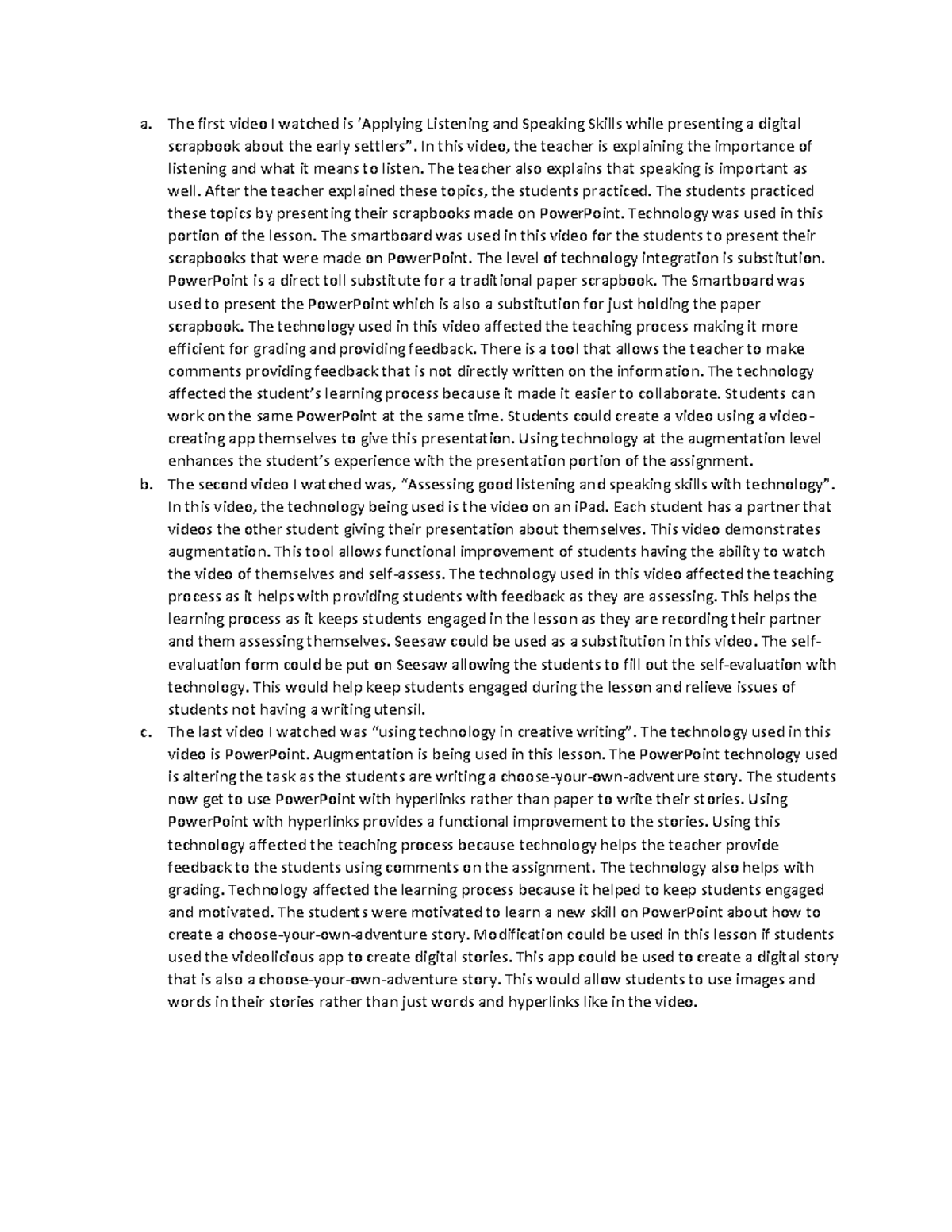 D092 - Task 2 Analysis: Technology in Enhancing Listening & Speaking ...