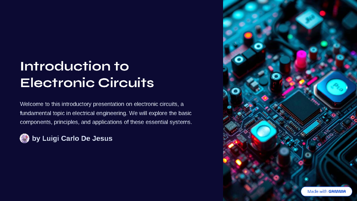 Introduction to Electronic Circuits: Key Components & Applications ...