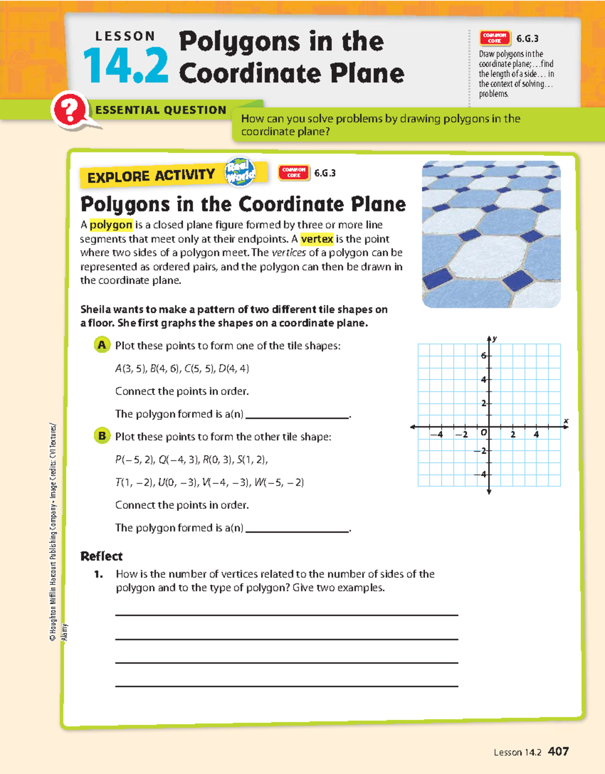LESSON 14.2 Polygons in the Coordinate Plane - COMMON CORE 6.G.3 - Studocu