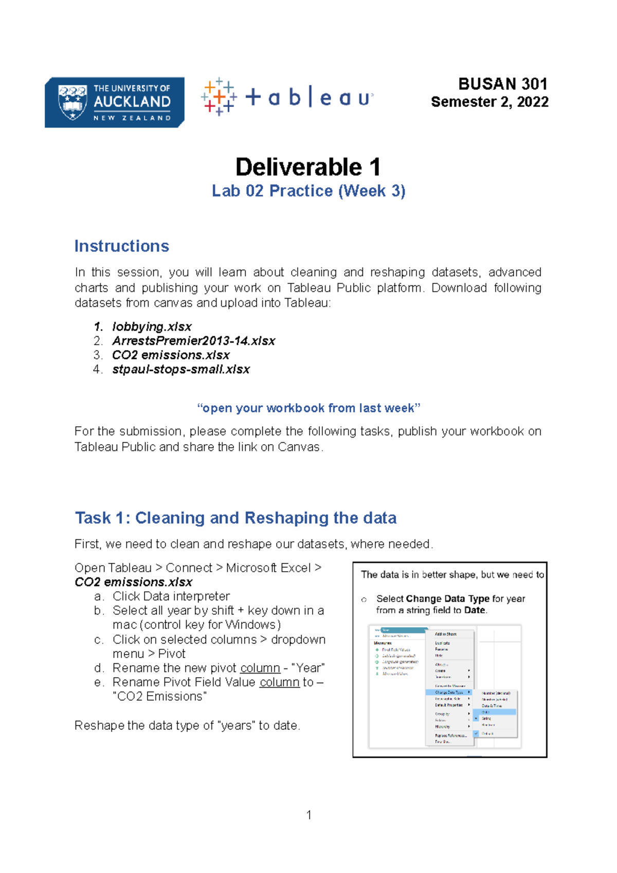 Busan 301-Deliverable 01 - BUSAN 301 Semester 2, 2022 Deliverable 1 Lab 02 Practice (Week 3 ...