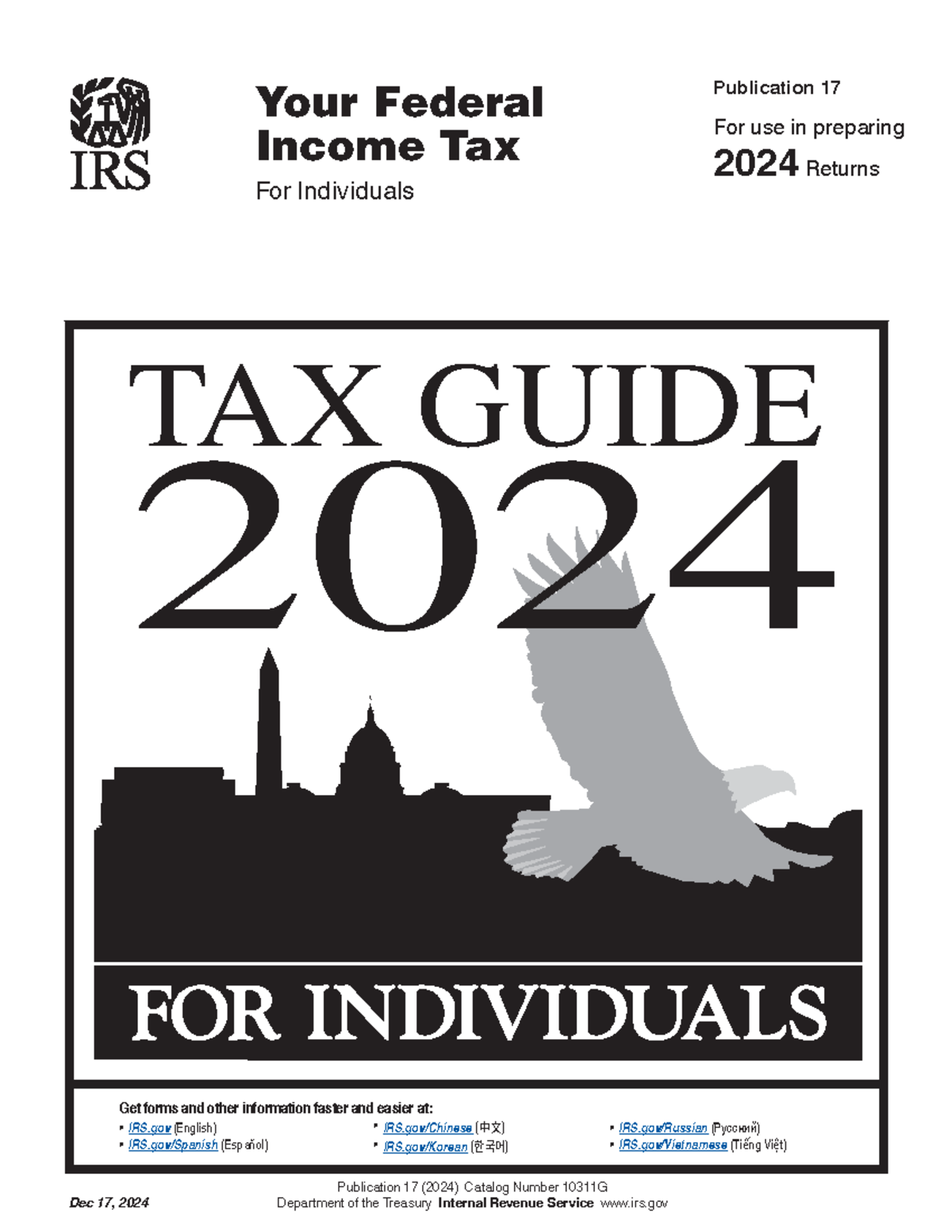 Publication 17 (2024): Your Federal Income Tax Guide for Individuals ...