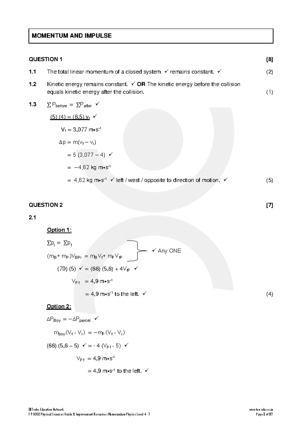 Vertical Projectile Motion Questions - Physics Grade 12 (F P) - Studocu