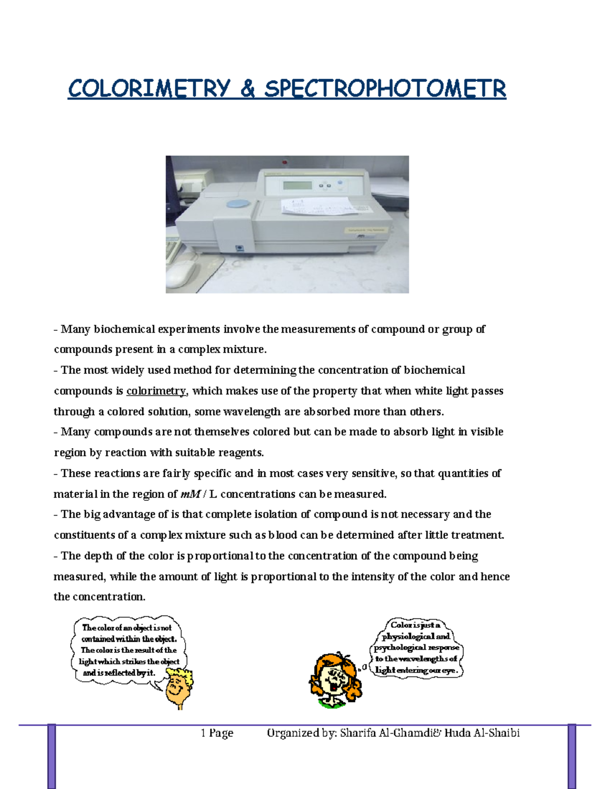 Colorimetry and Spectrophotometry: Techniques and Applications in ...
