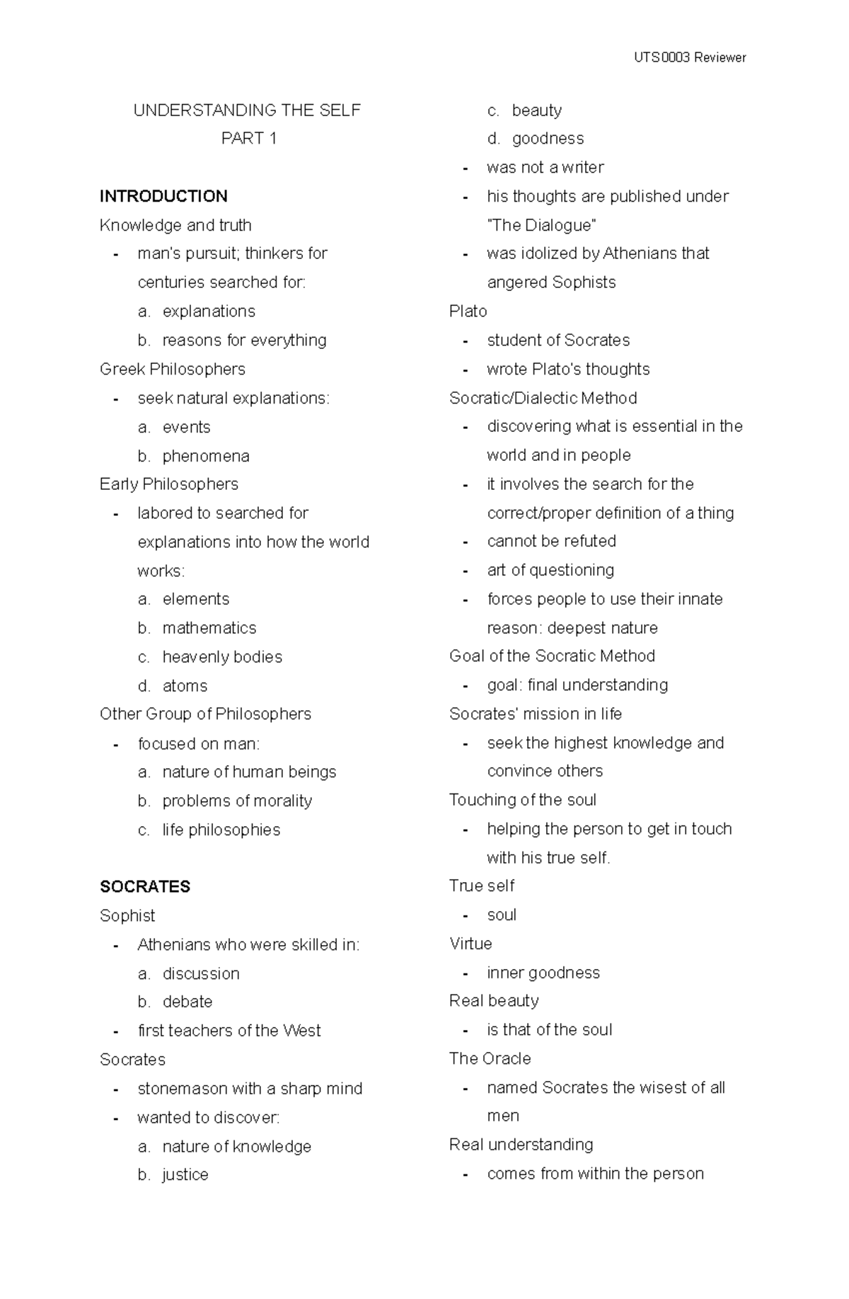 Understanding THE SELF Reviewer - UNDERSTANDING THE SELF PART 1 ...