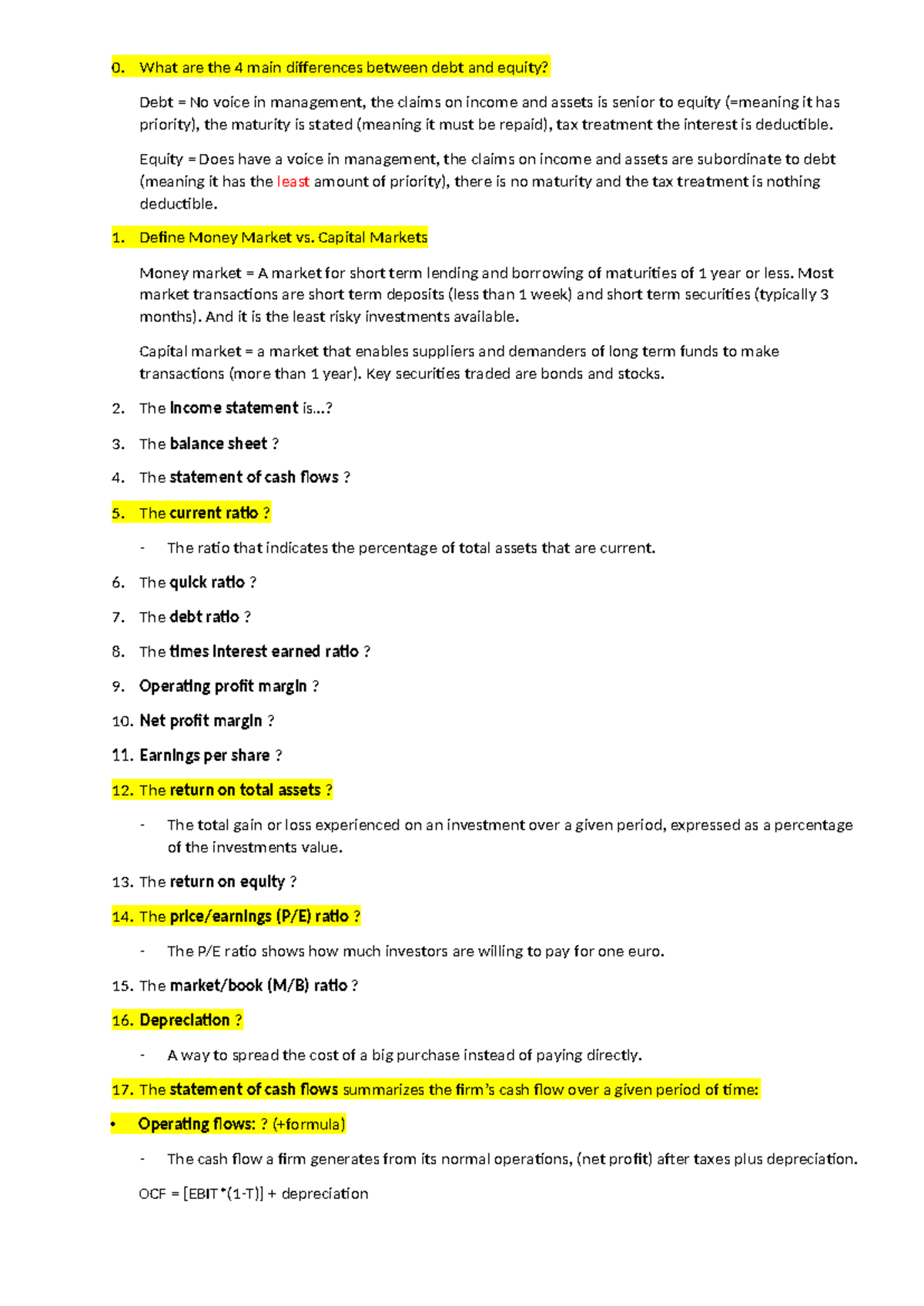 Financial Management Theory: Key Concepts and Differences - Studocu
