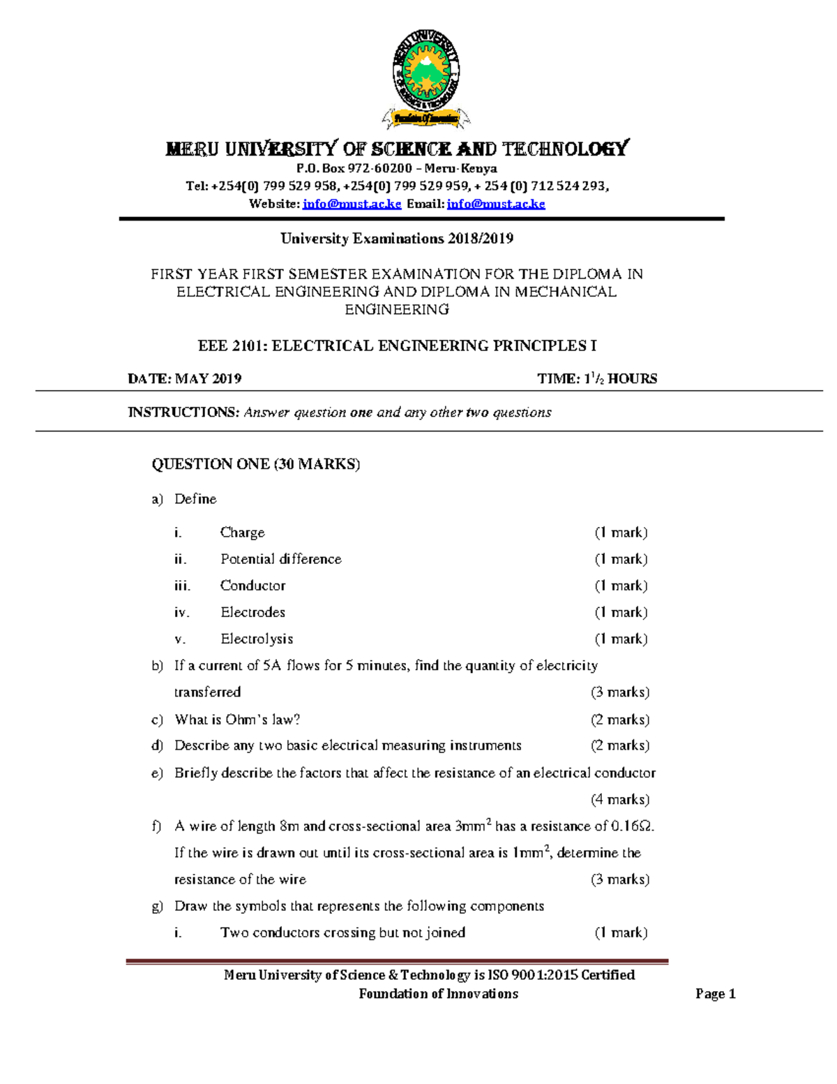 EEE 2101: Final Exam Study Guide for Electrical Engineering Principles ...