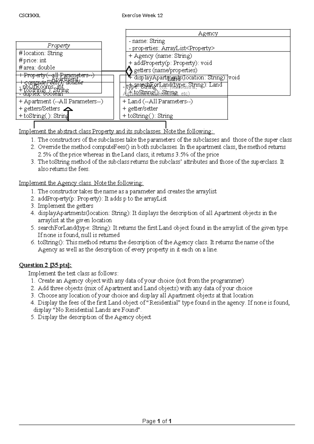 CSCI300L Exercise Week 12: Property Management Implementation - Studocu