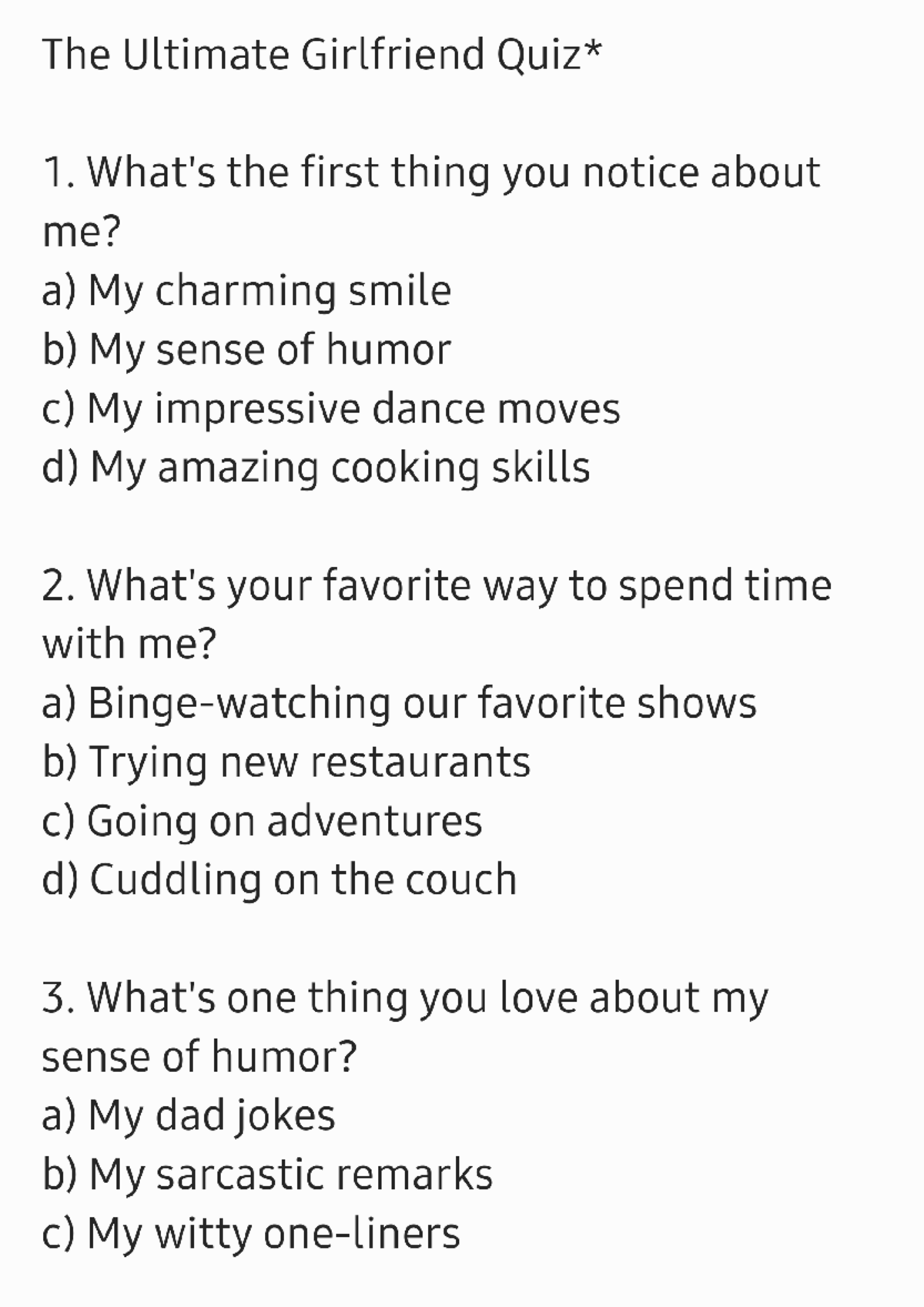 Term 4 CAT Quiz: Discovering the Ultimate Girlfriend - Studocu