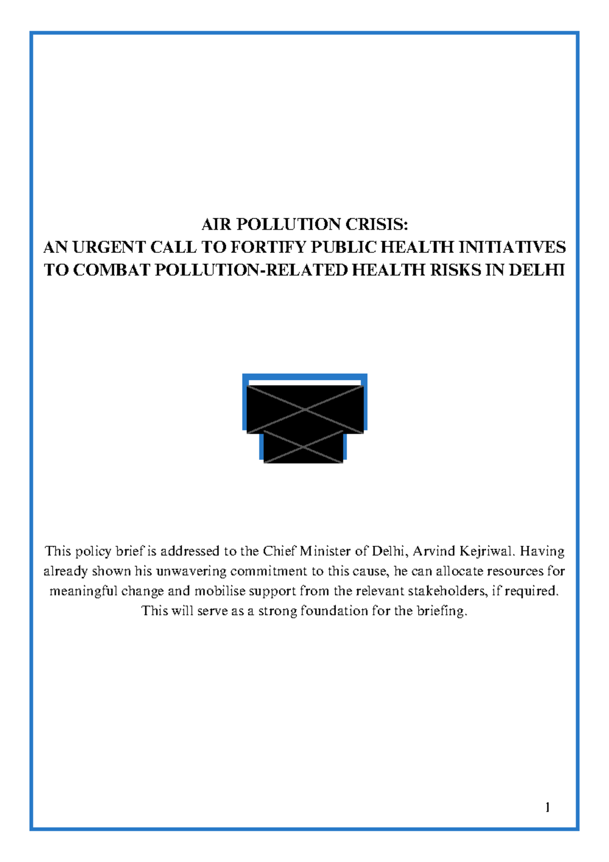 GD105 Policy Brief: Addressing Air Pollution and Public Health in Delhi - Studocu