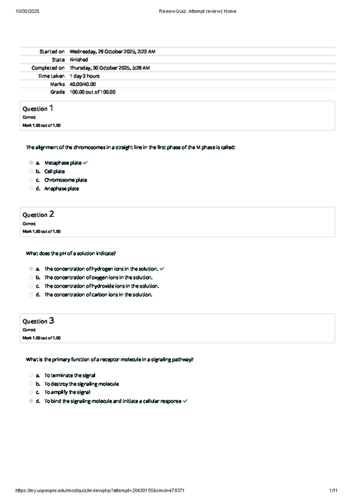 Biology 101: Review Quiz on Cellular Processes and Genetics - Studocu