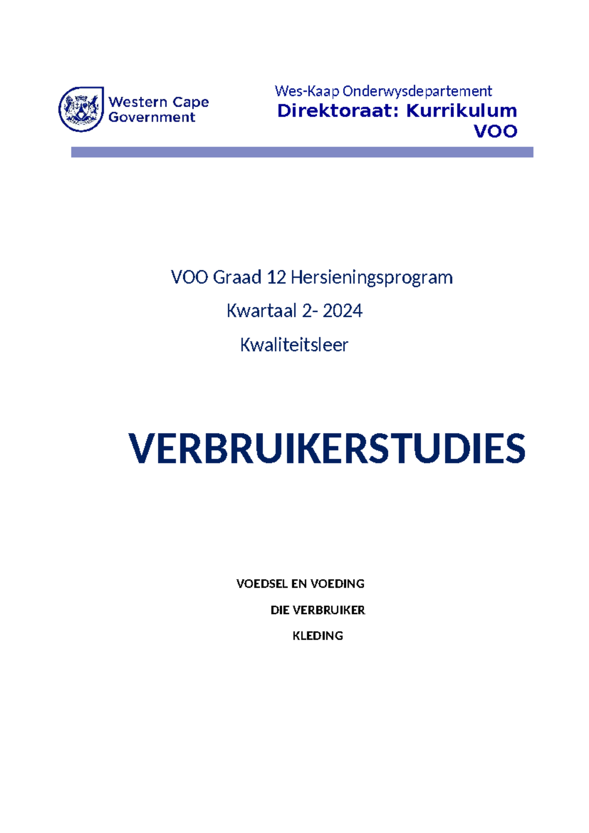 Matriek Ondersteunings Pakket: Verbruiker Studie Kwartaal 2 2024 - Studocu