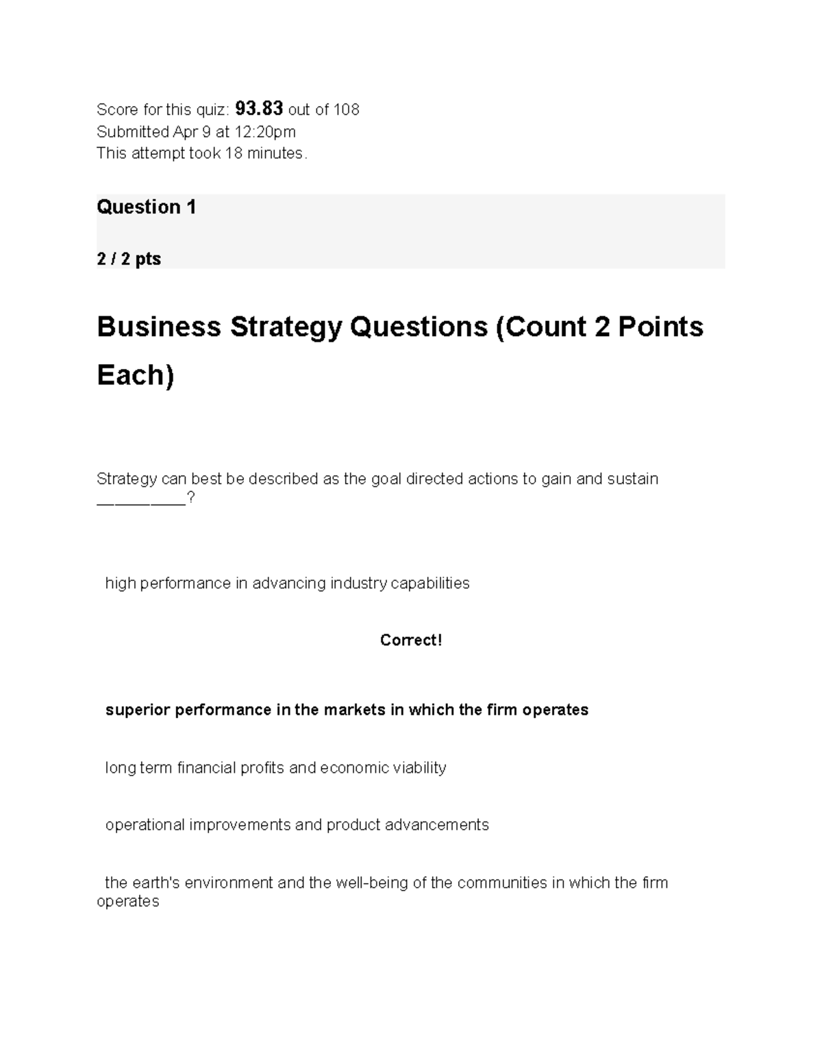 Exam IV Study Guide for Business Strategy MGT8803 - Spring 2023 - Studocu