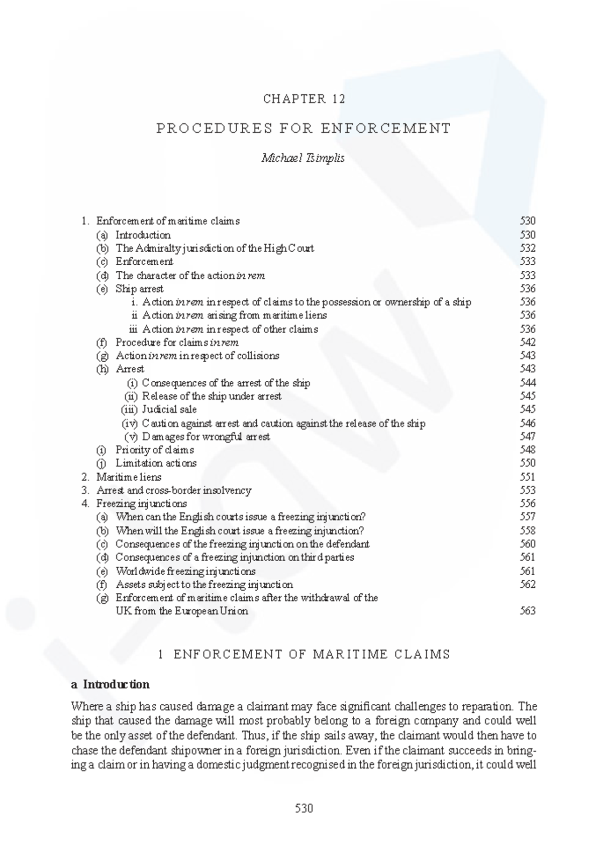 Maritime Law (ML 101): Chapter 12 - Procedures for Enforcement - Studocu