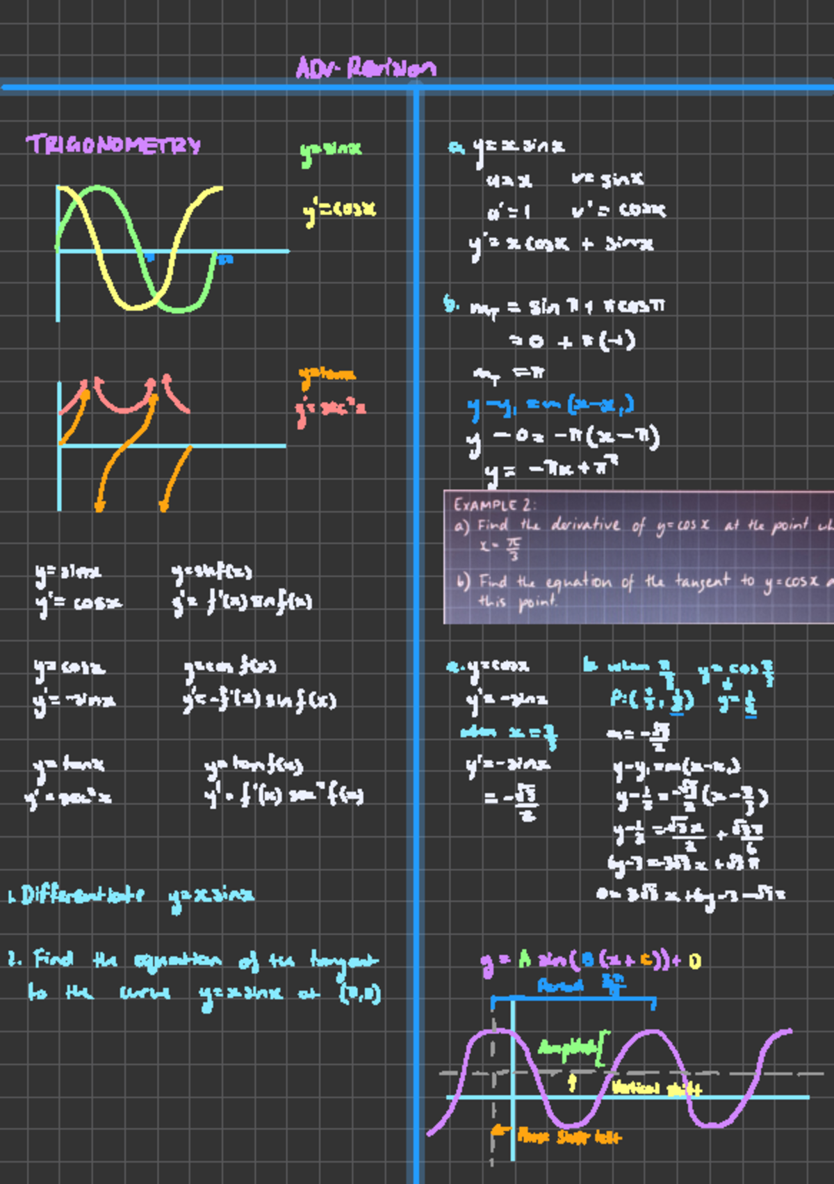 Maths Review: Trigonometry, Sequences, and Exponential Functions - Studocu