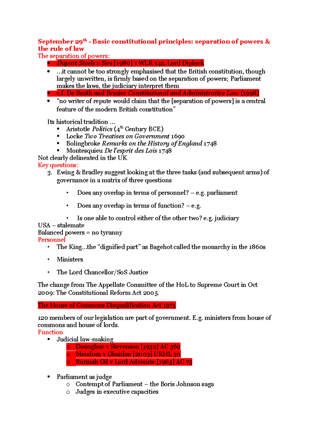 Basic Constitutional Principles: Separation of Powers & Rule of Law ...