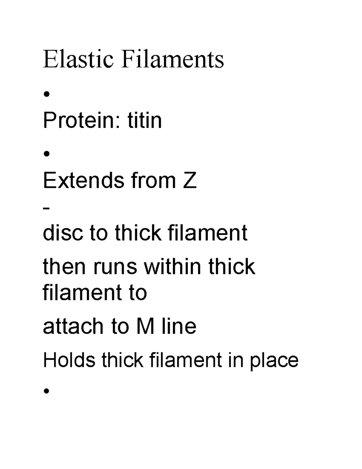 Elastic Filaments & Motor Units: Key Concepts and Functions - Studocu