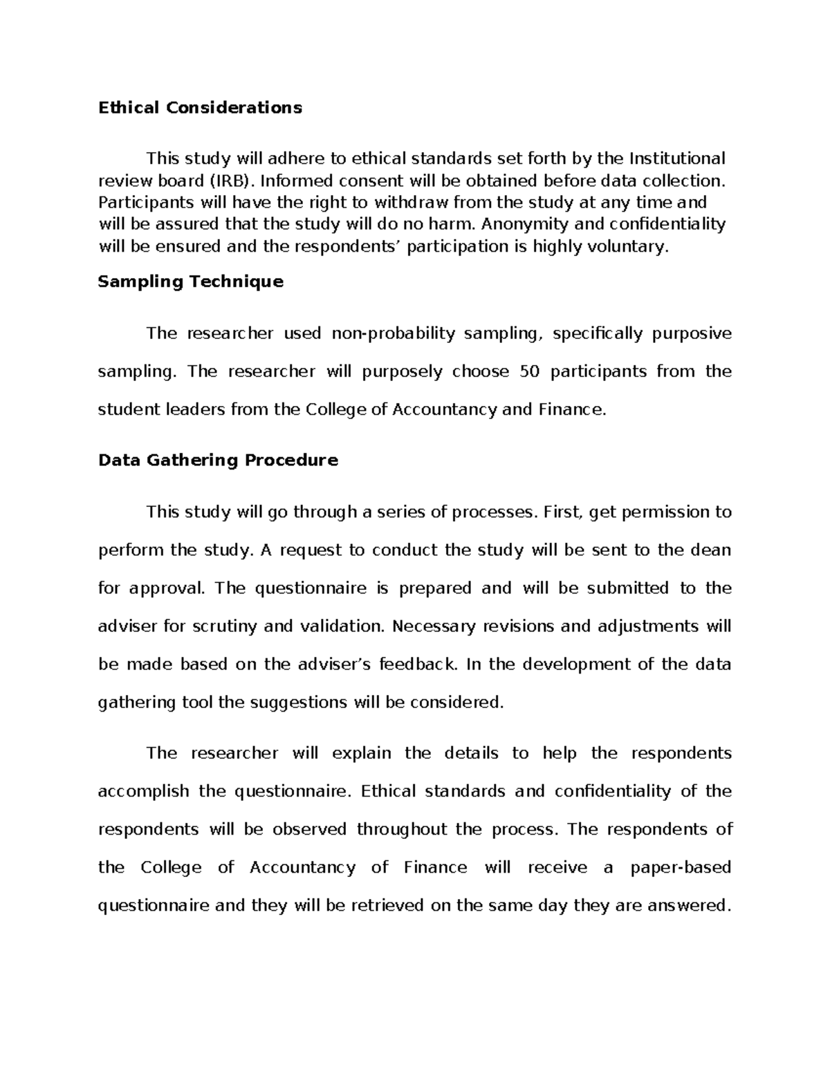 Ethical Considerations in Research: Guidelines and Procedures - Studocu