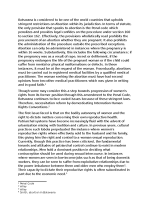 Botswana Penal Code updated version - CHAPTER 08: PENAL CODE ARRANGEMENT OF SECTIONS SECTION ...