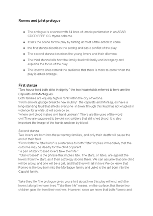 Grade 9 Analysis: Context and Purpose of Shakespeare's Romeo and Juliet ...