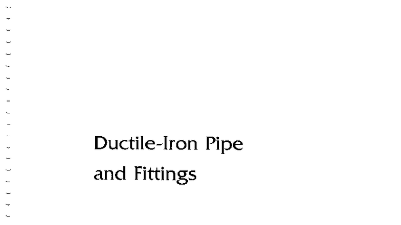 AWWA Manual M41: Pipe and Fittings - Second Edition Overview - Studocu
