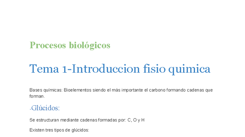 Procesos Biológicos: Bioquímica y Estructura Celular - Fisio Química ...