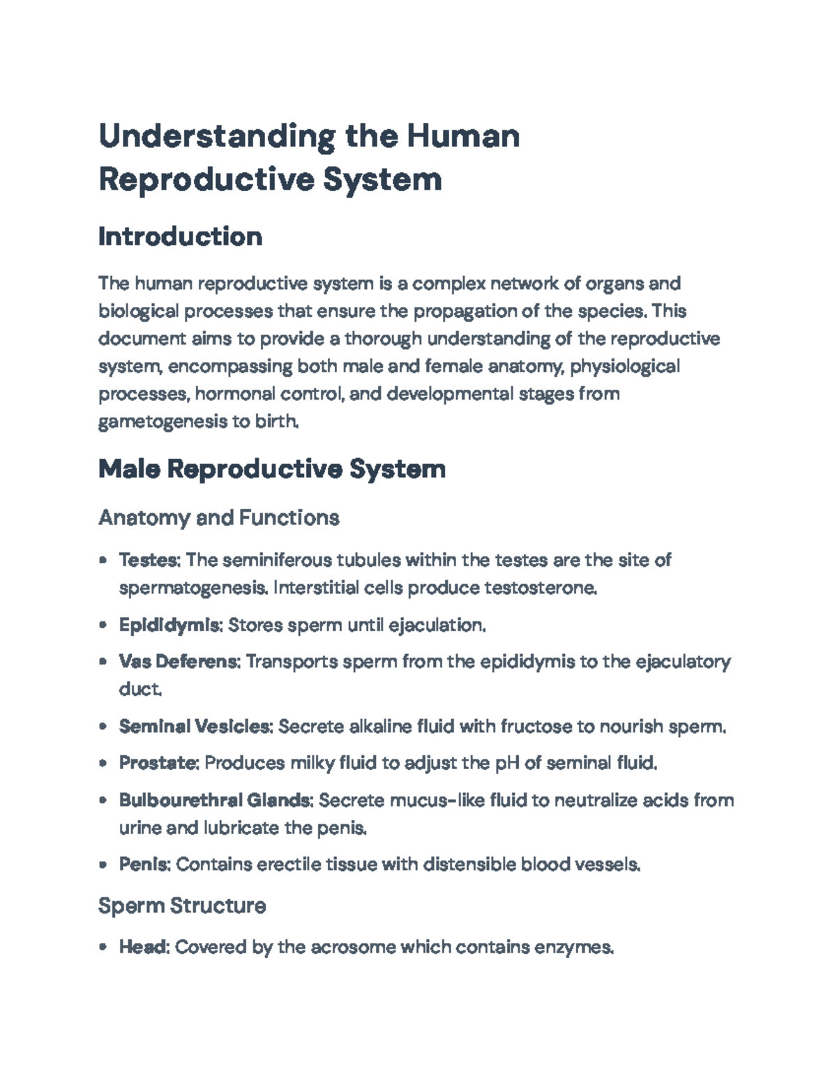 Understanding the Human Reproductive System: Anatomy and Processes ...