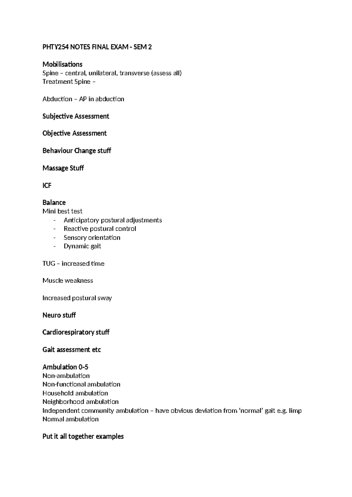 PHTY254 Final Exam Notes - Comprehensive Study Guide for SEM 2 - Studocu