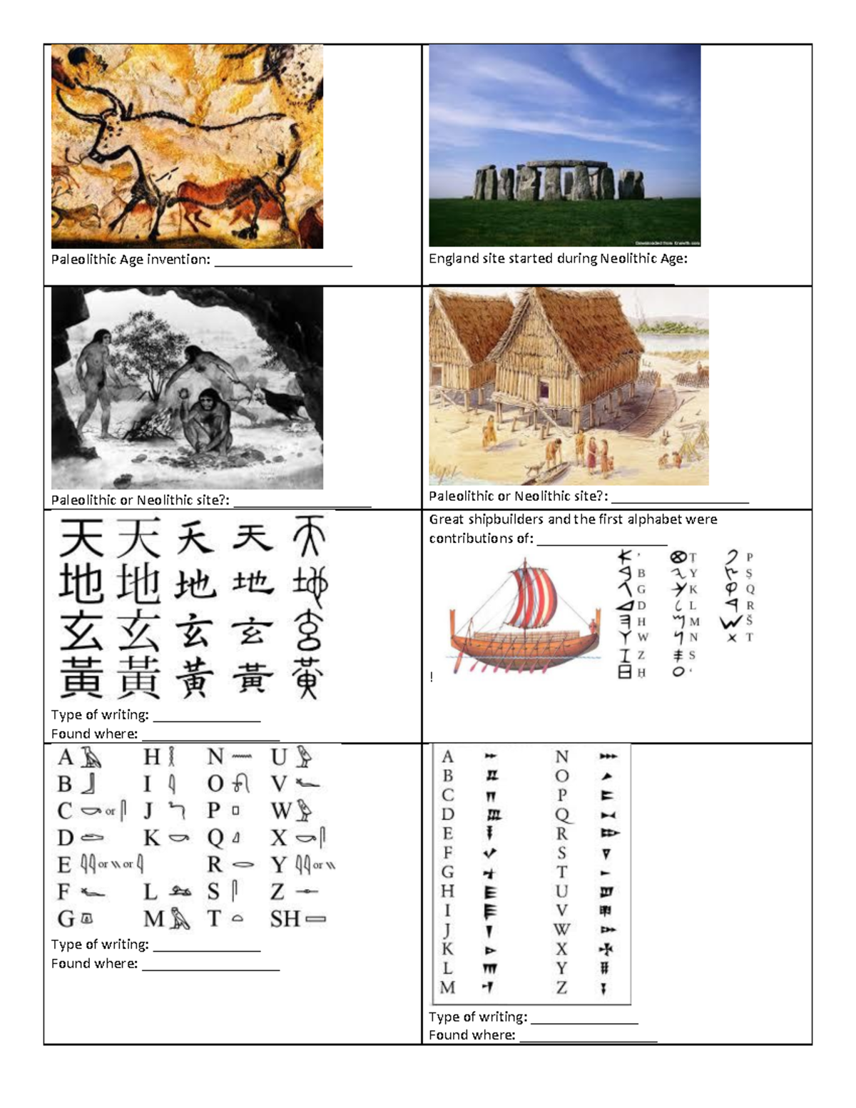 SOL Review: Paleolithic to Neolithic Contributions and Structures - Studocu