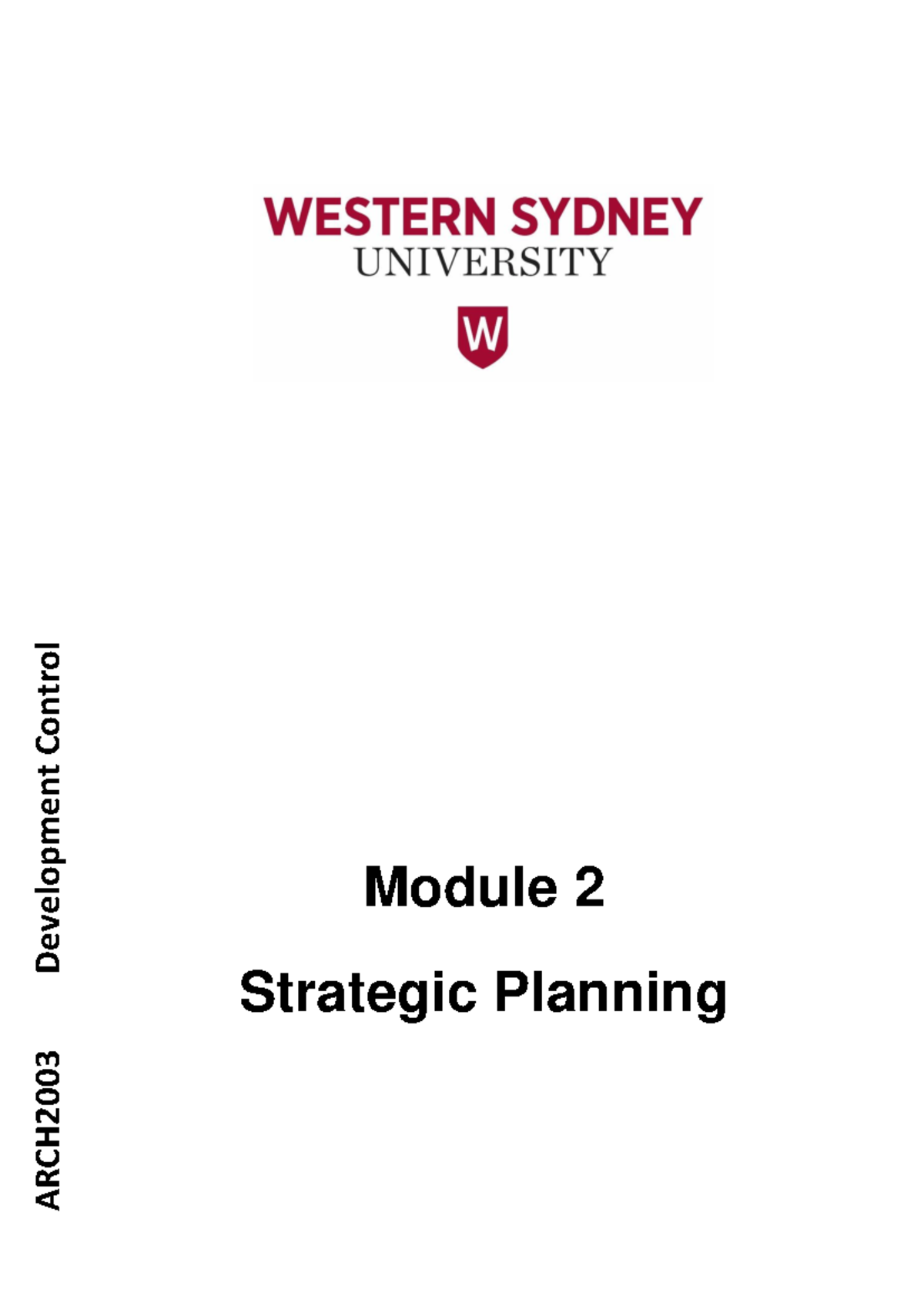 Module 2 - Strategic Planning - Module 2 Strategic Planning ARCH ...