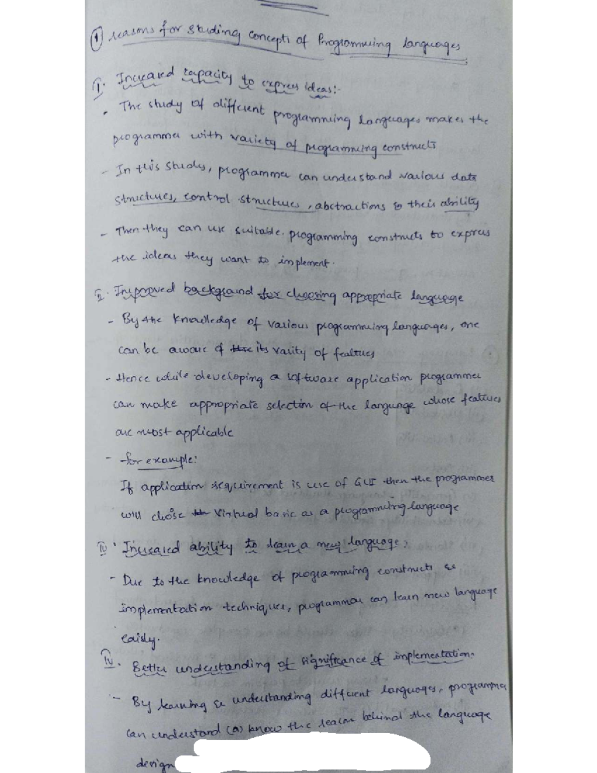 PPL UNIT 1M - Understanding Programming Languages Concepts - Studocu