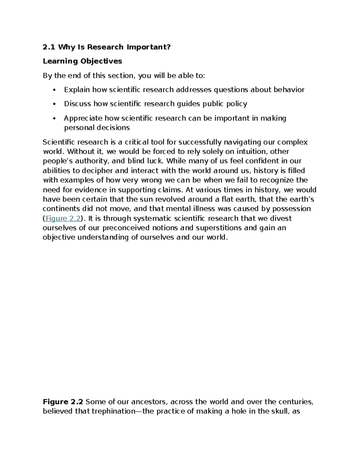 2.1 The Importance of Research in Psychology: Learning Objectives - Studocu
