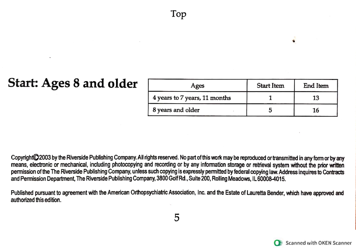 BGT Cards: Assessment Material for Ages 8 and Older - Studocu