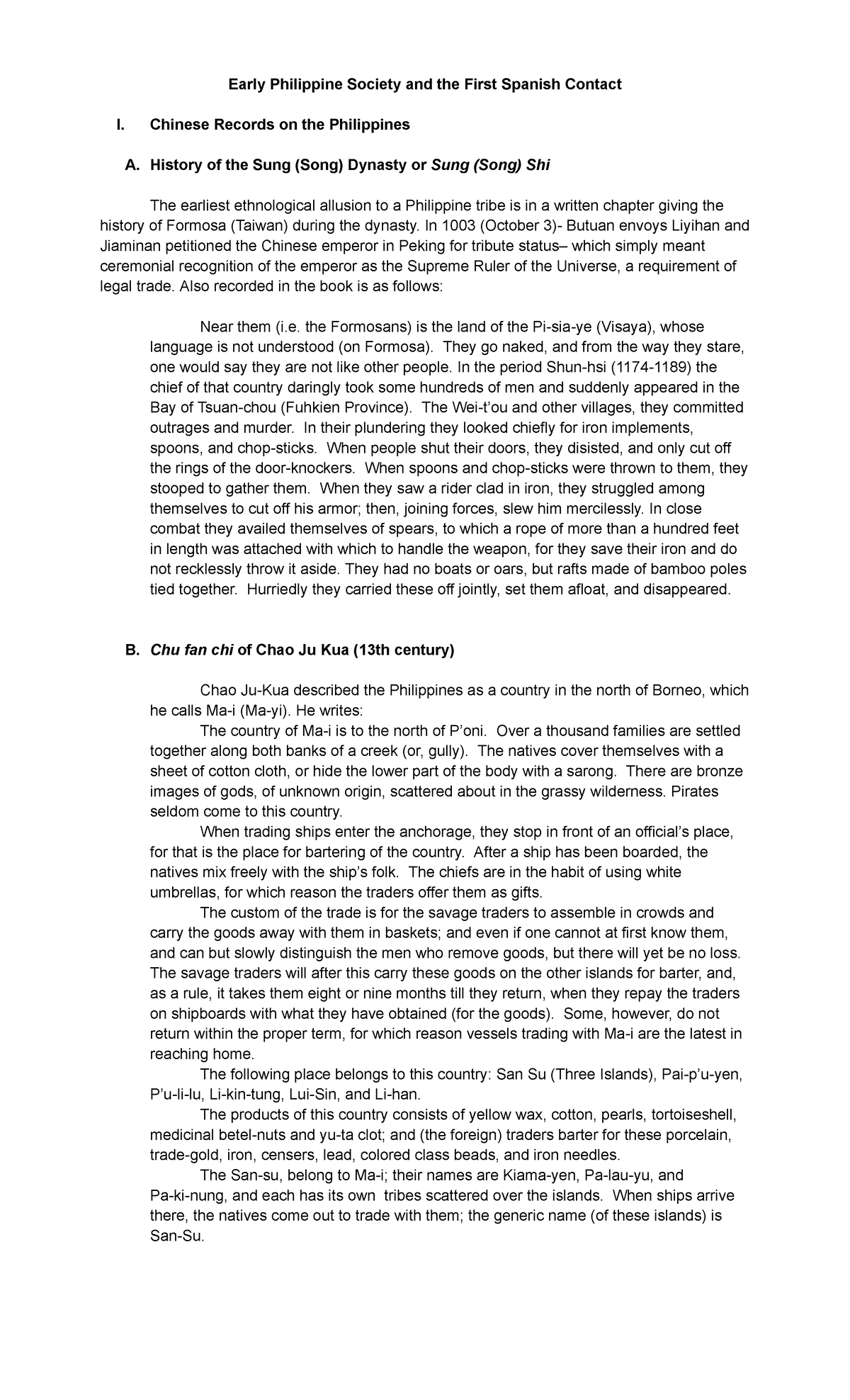 Early Philippine Society & First Spanish Contact: A Historical Overview ...