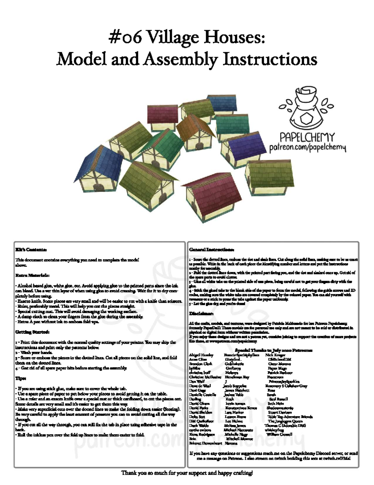 #06Vi: Village House Model Assembly Instructions - Studocu