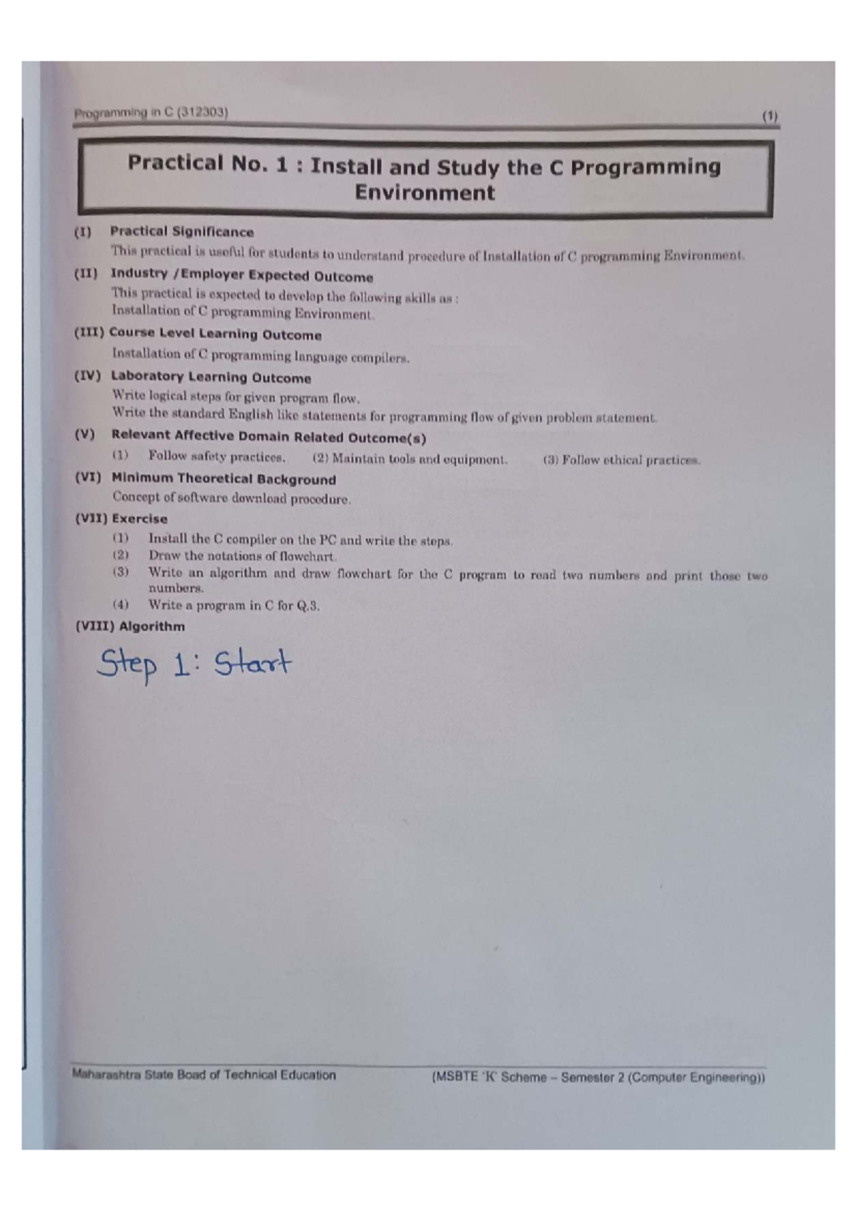 Programming in C (312303) Practical Guide: Installation & Basic Concepts - Studocu