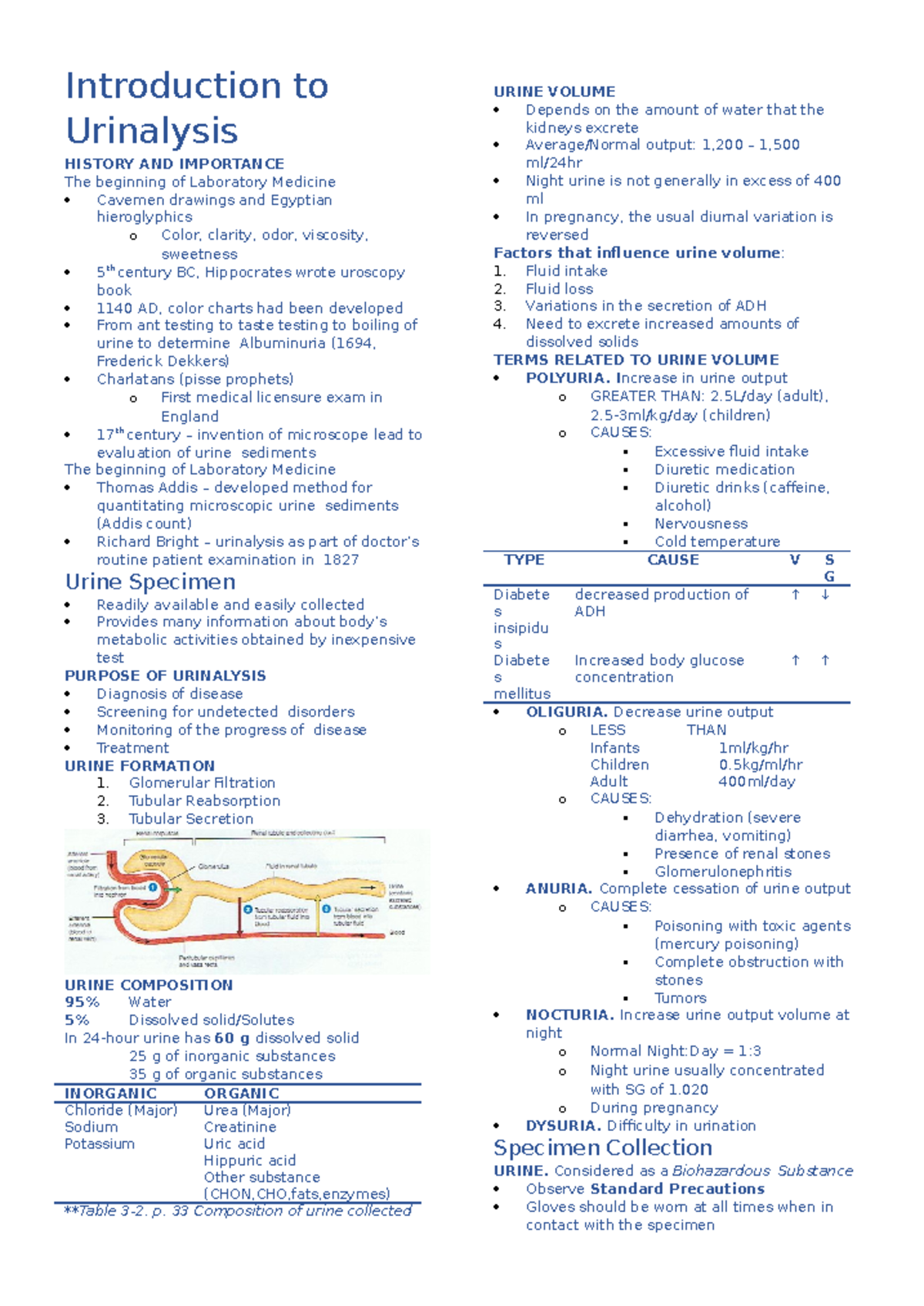 Introduction to Urinalysis - Introduction to Urinalysis HISTORY AND ...