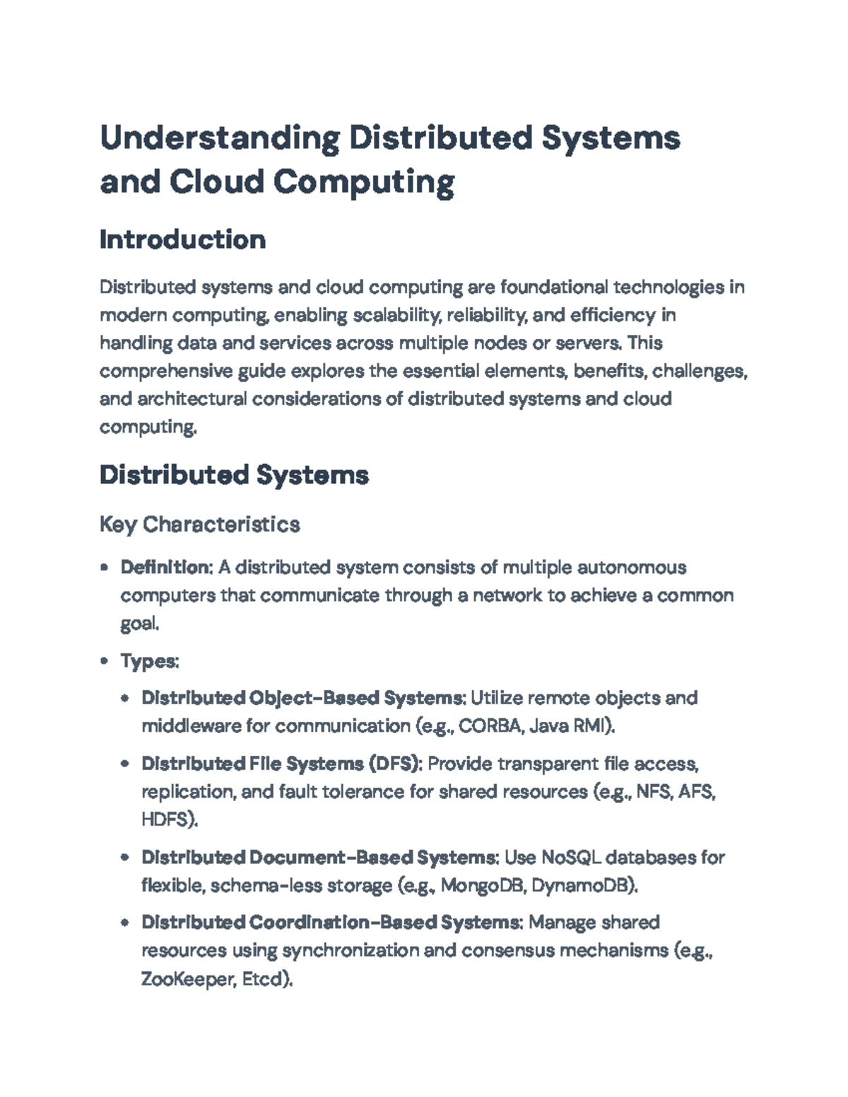 Understanding Distributed Systems & Cloud Computing: A Comprehensive ...