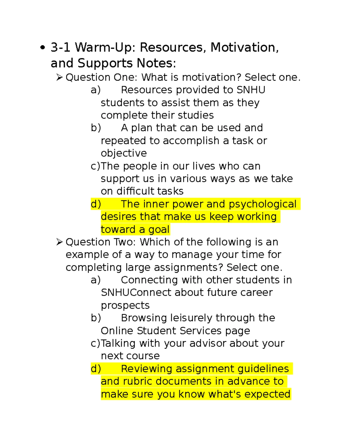 Module Four Assignment Notes Success Strat Online - 4-1 Discussion: The ...