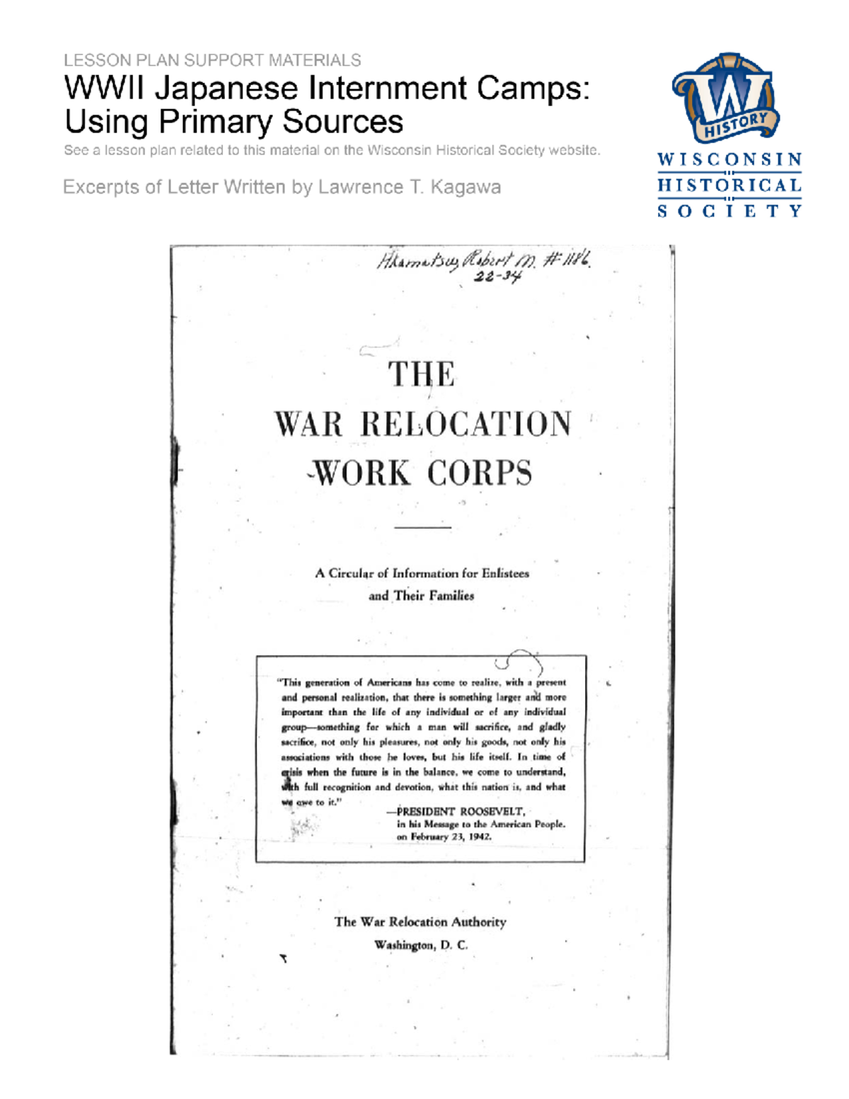 WWII Japanese Internment Camps: War Relocation Work Corps Info - Studocu