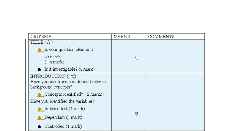 Outcome 3 Criteria Assessment Guide for Research Projects - Studocu