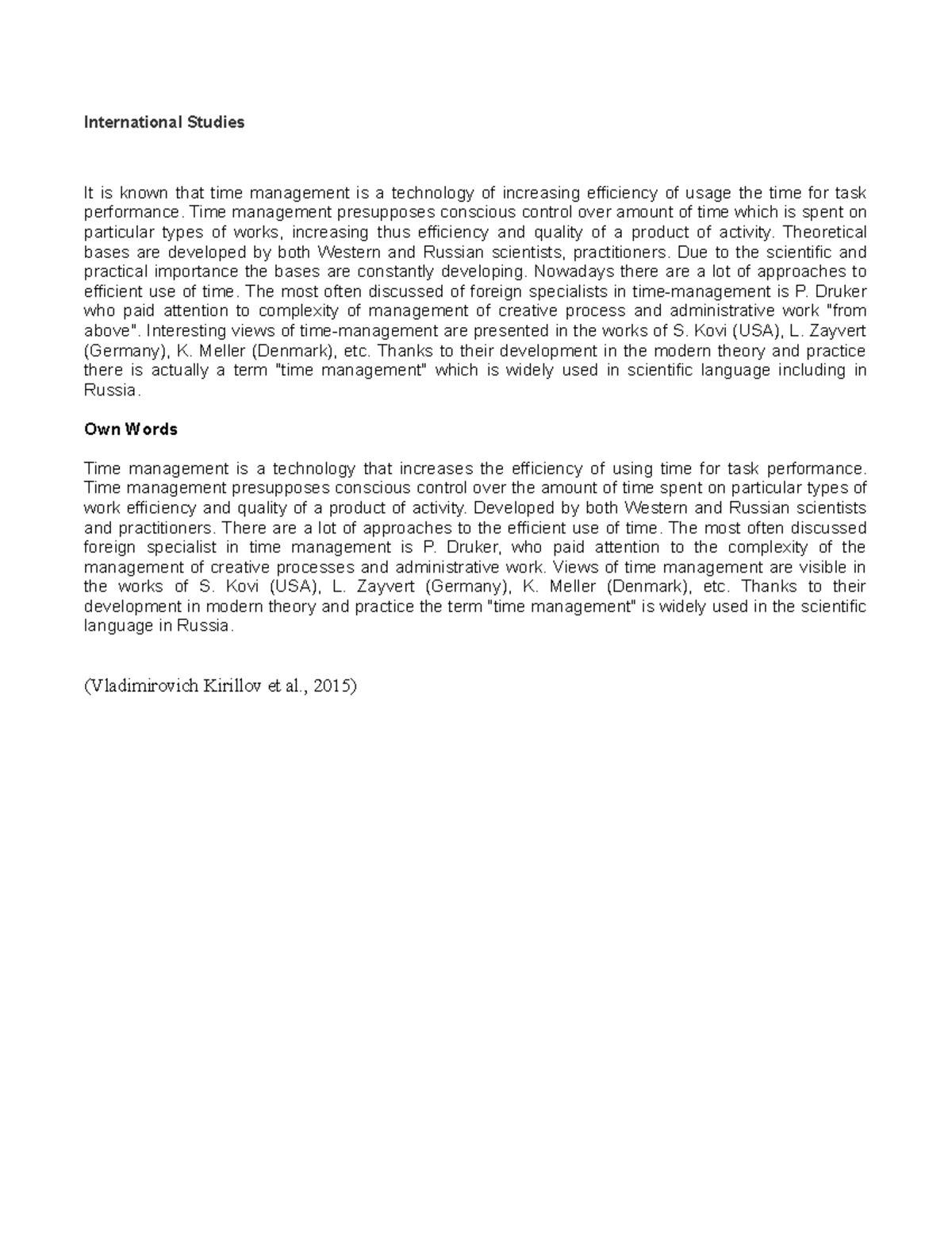 RRL: Time Management's Impact on Personal Effectiveness and Quality of ...
